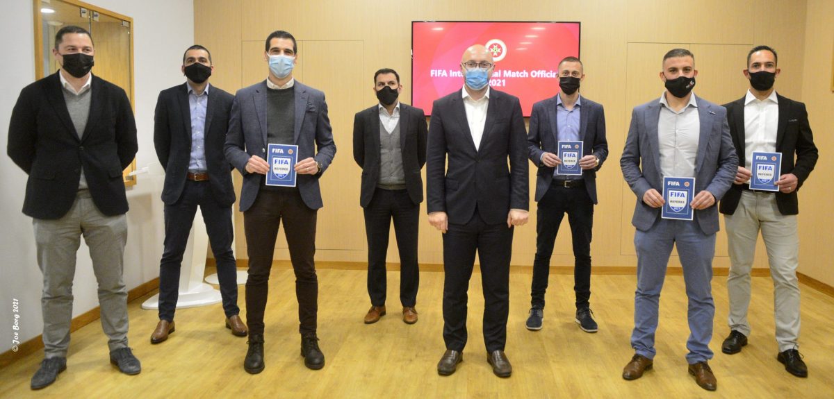 Match officials presented with 2021 FIFA badges - maltafootball.com
