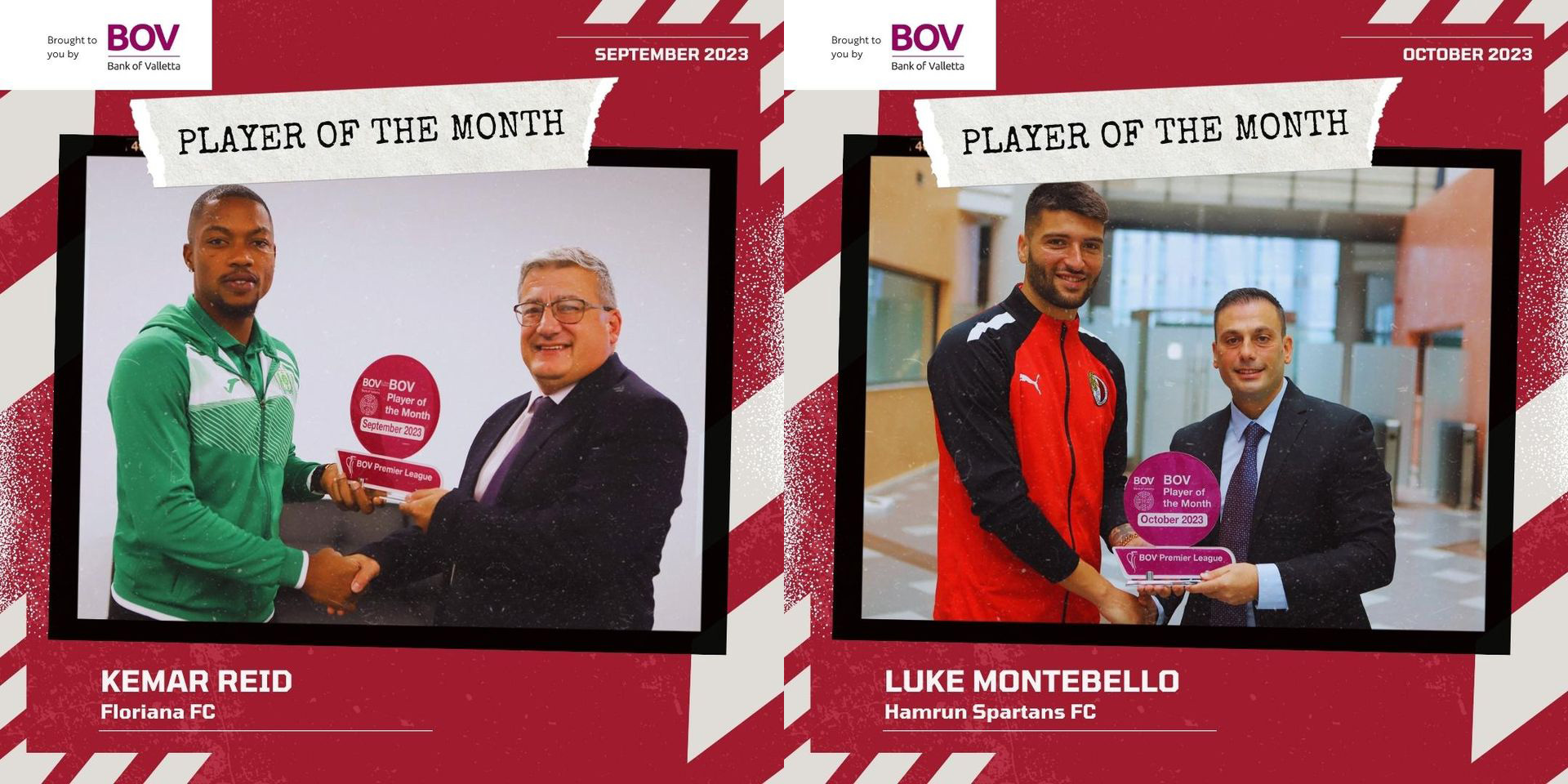 Kemar Reid, Luke Montebello claim BOV Player of the Month awards for ...