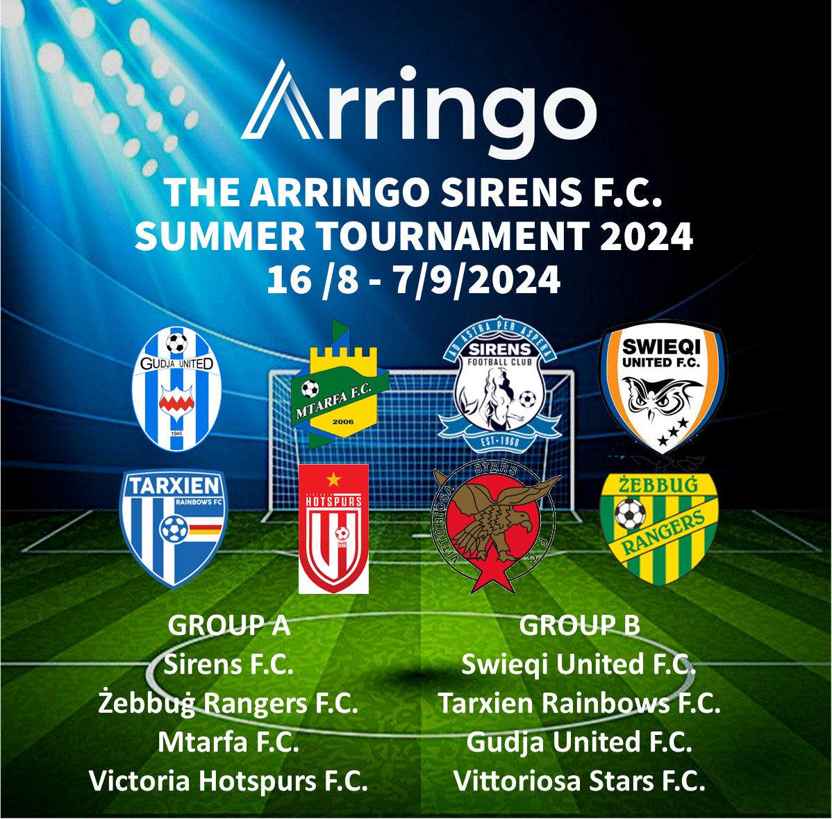 The Arringo Sirens FC Summer Tournament 2024 - maltafootball.com